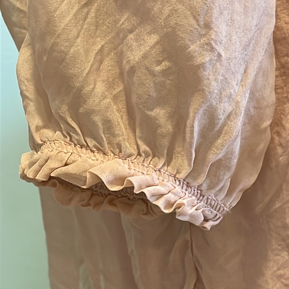 Giuliano Italy Pink Nude Skin Color Tunic Embroidered… - Gem